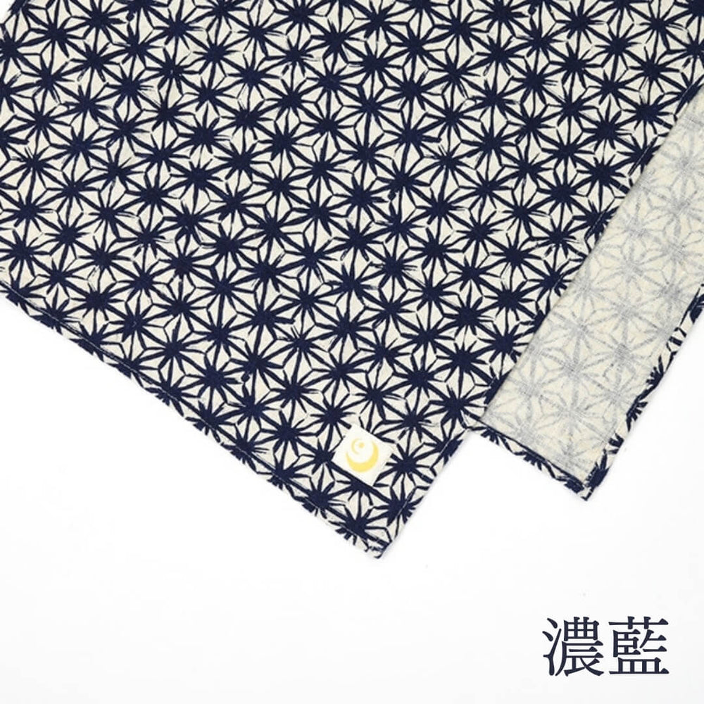 [麻処さあさ] ヘンプ100％麻手ぬぐい-麻の葉模様 – 麻市 ASA-ICHI